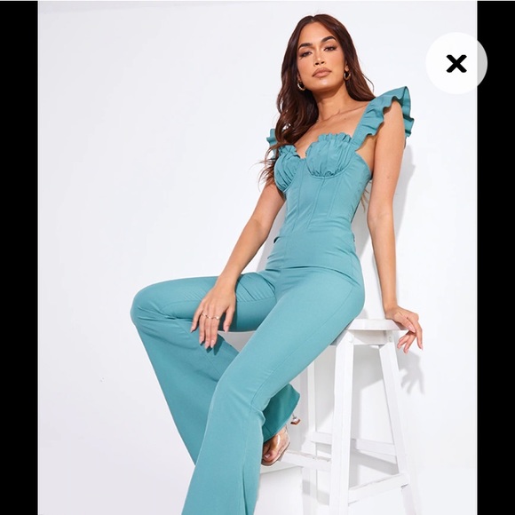 PrettyLittleThing | Pants & Jumpsuits | Prettylittlething Mineral Blue ...